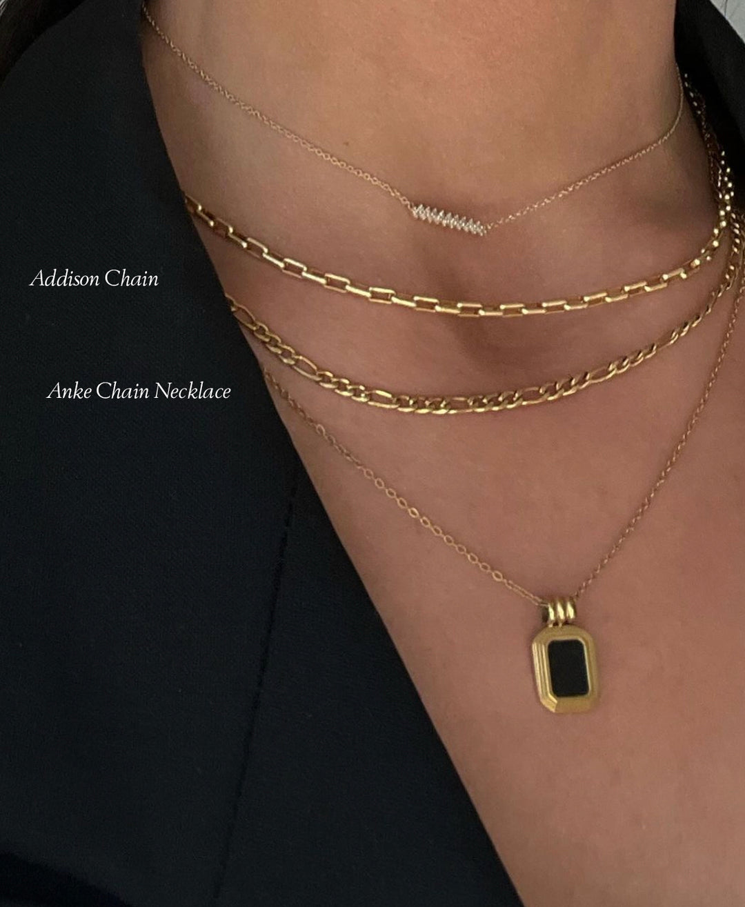 Anke Chain Necklace - Black Onyx – Bare Jewellery