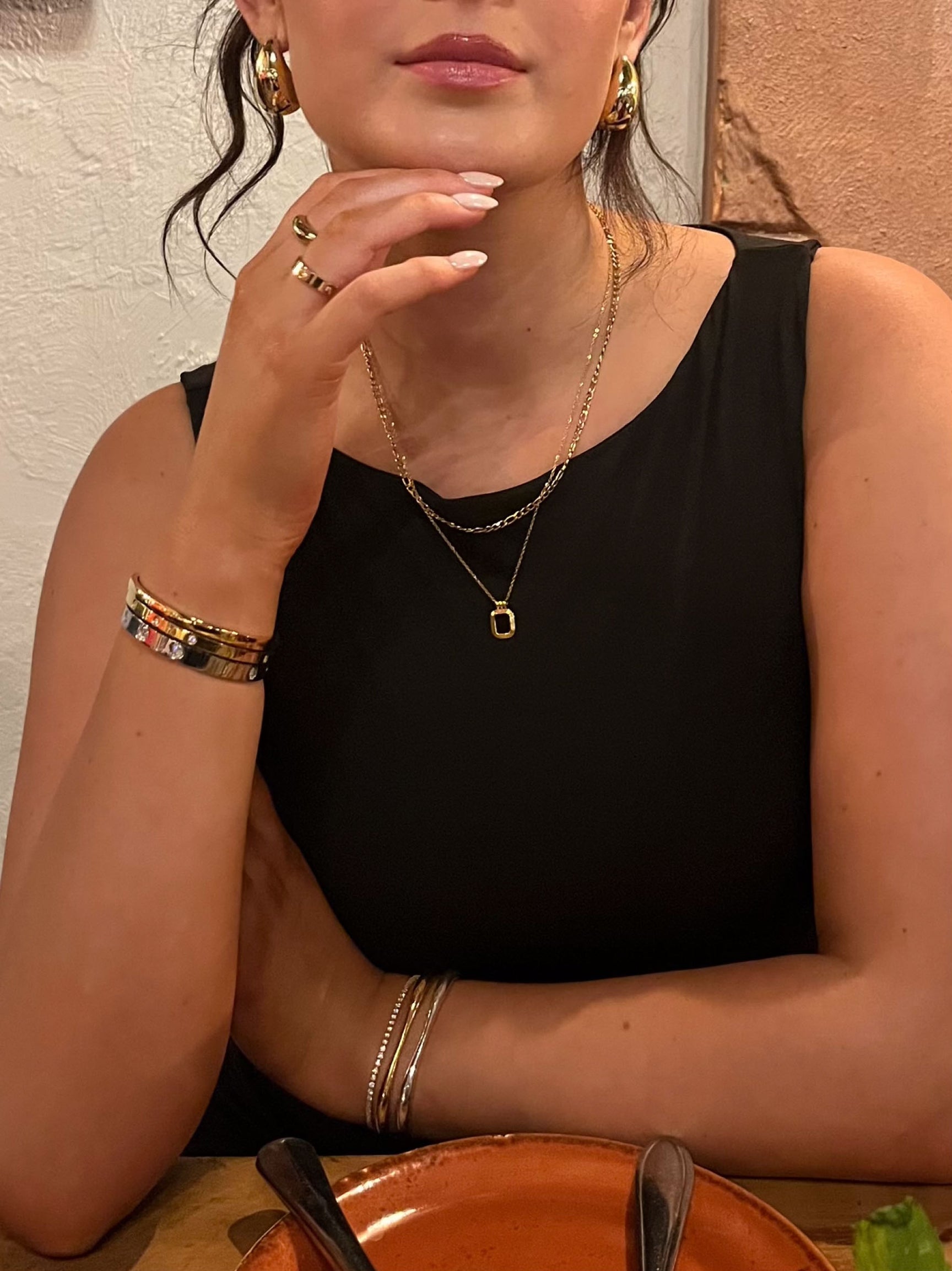 Anke Chain Necklace - Black Onyx – Bare Jewellery