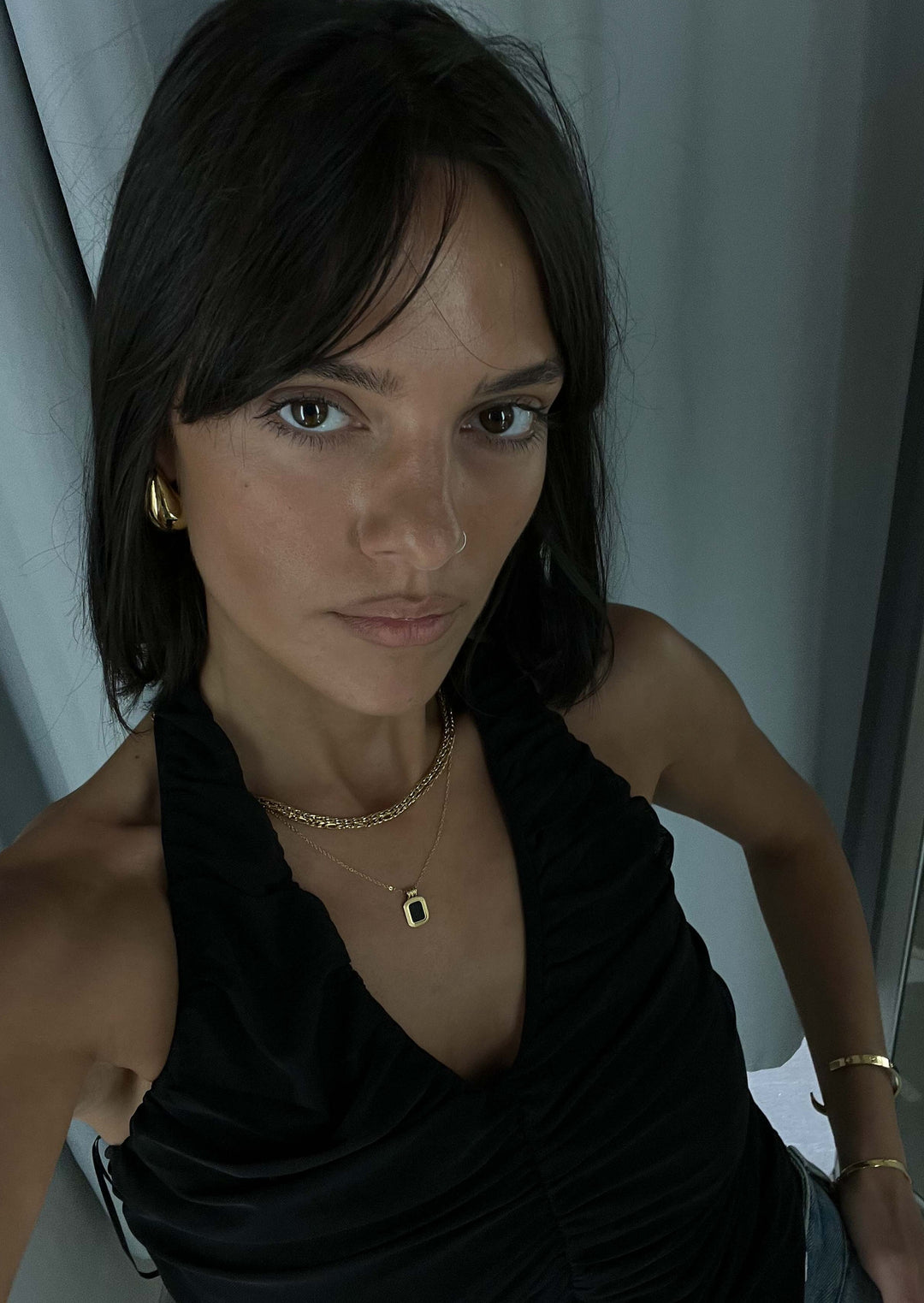 Anke Chain Necklace - Black Onyx – Bare Jewellery